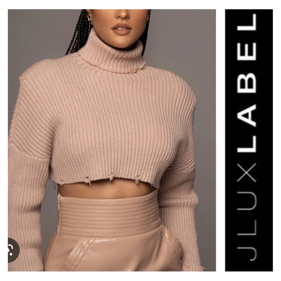 JLUXLABEL | Sweaters | Nwt Jluxlabel Farah Turtleneck Crop Sweater ...